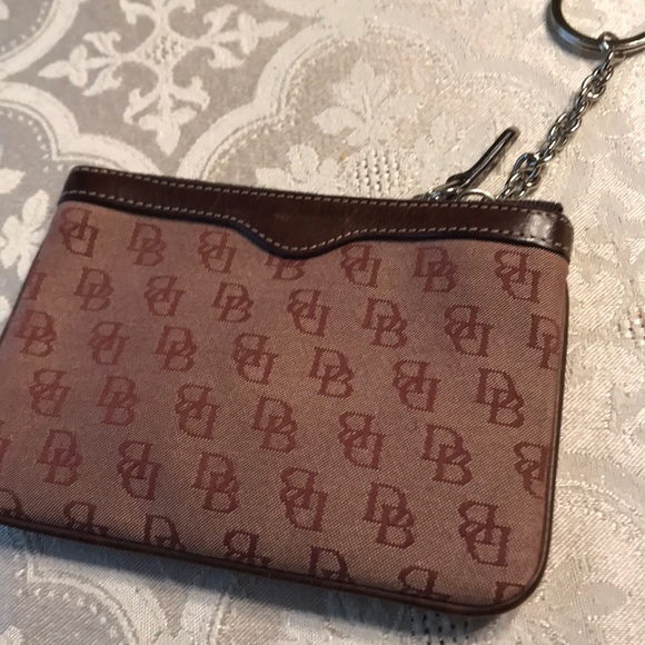 Dooney & Bourke | Bags | Dooney Bourke Signature Coin Purse In Maroon ...